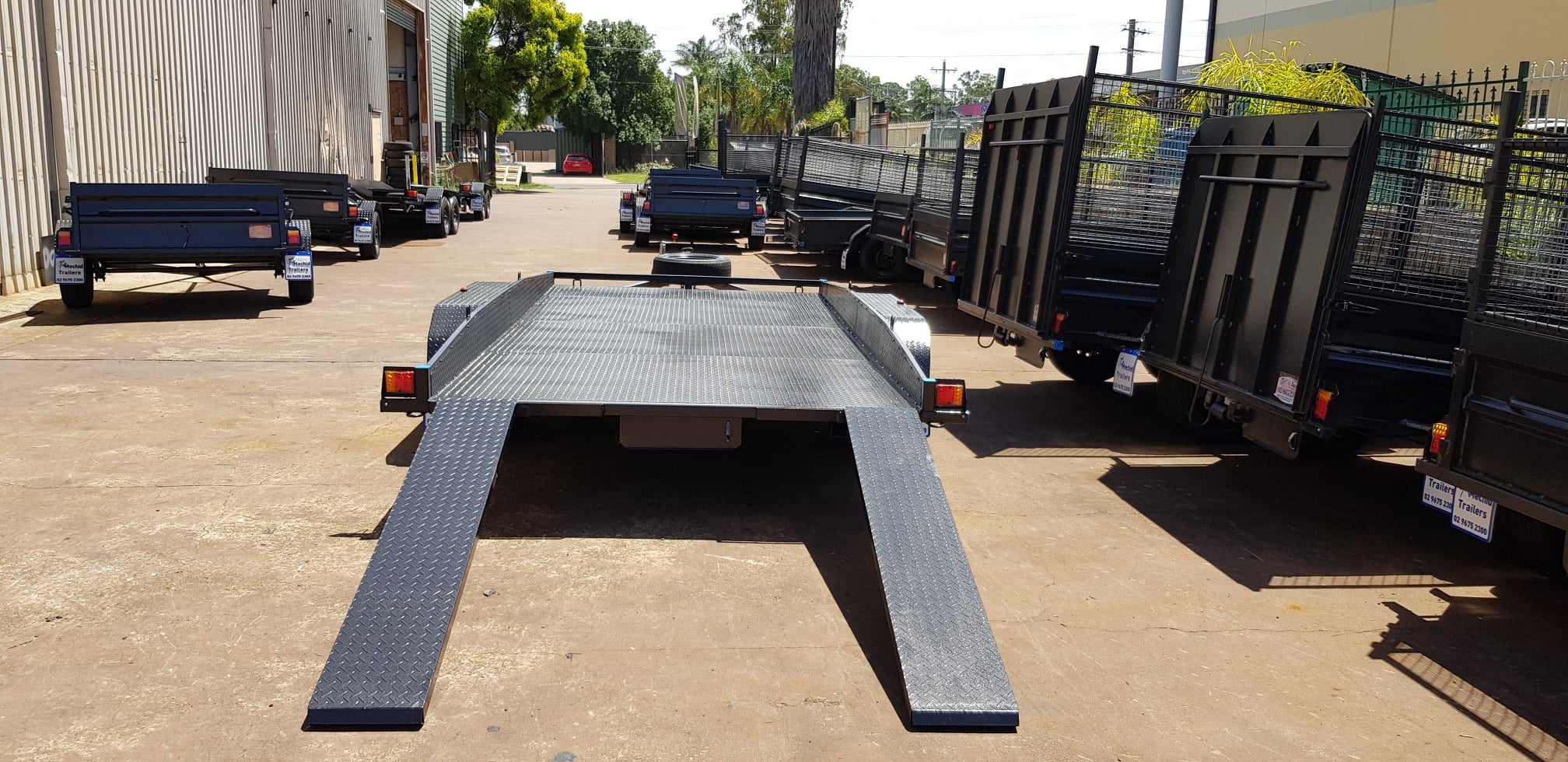 14x6.6ft Car Trailer extra heavy duty with sides - Mechid Trailers